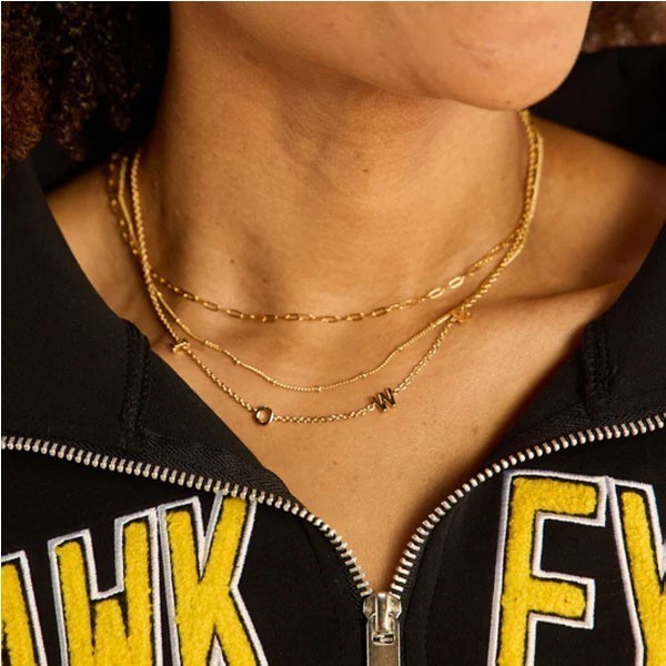 Iowa Hawkeyes UI Initial Necklace