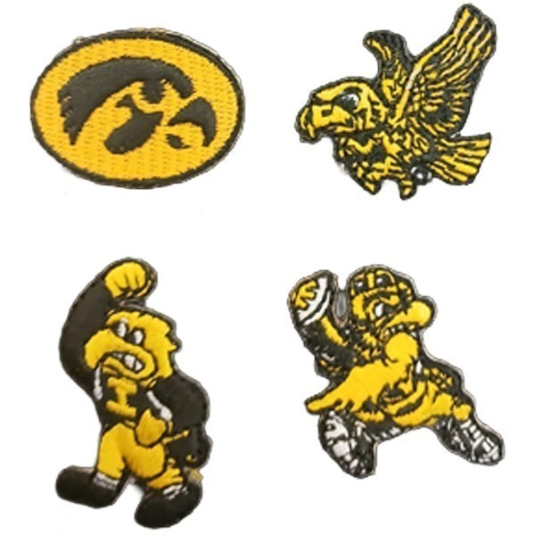 Iowa Hawkeyes 4 Pack Timeline Collector Patches