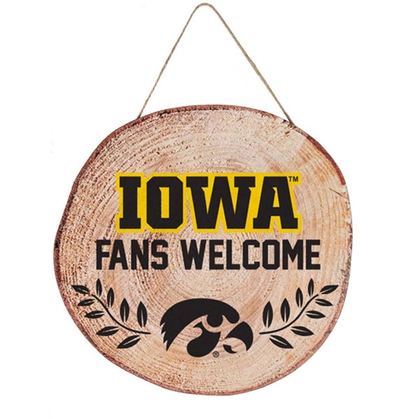 Iowa Hawkeyes Wood Stump Sign