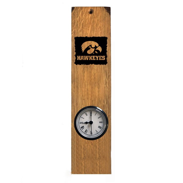 Iowa Hawkeyes Barrel Stave Clock